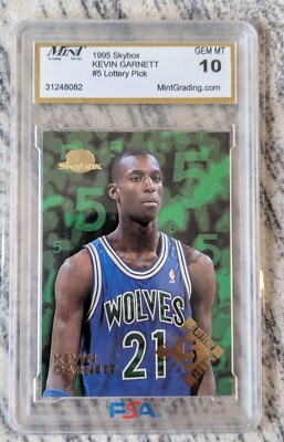 1995 Skybox Kevin Garnett Lottery Pick Rookie Card Mint Grading Service ...