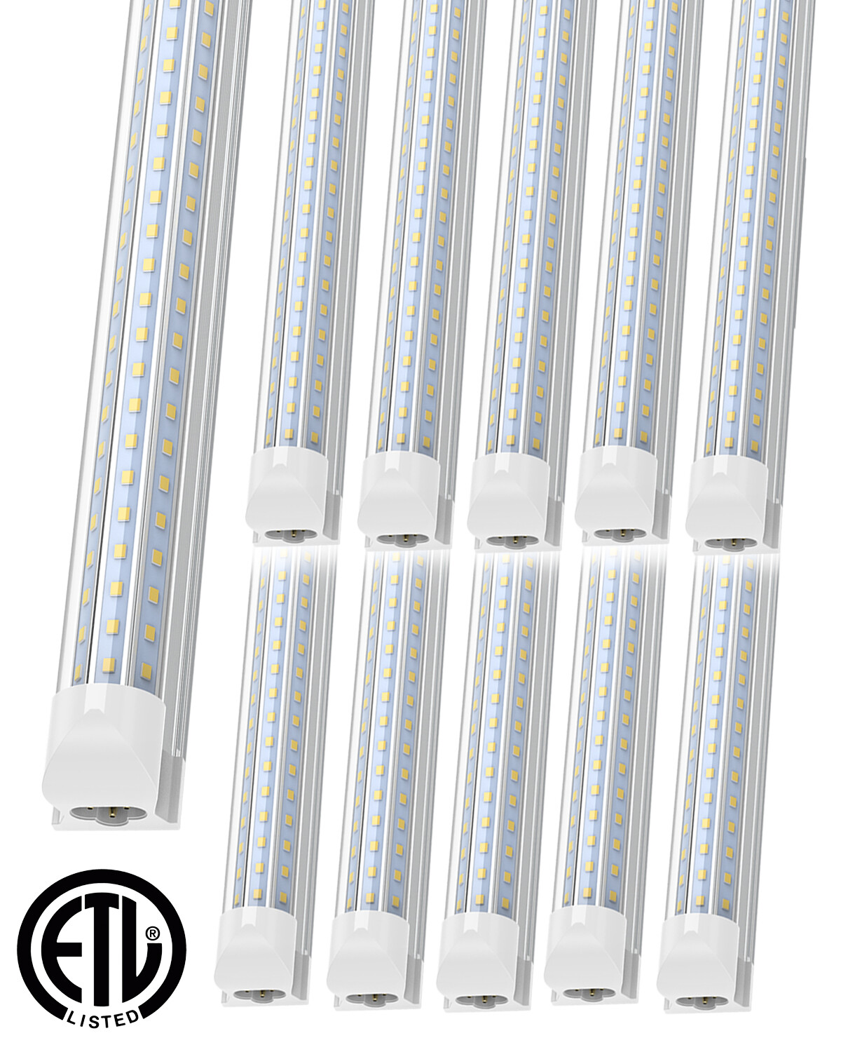 ETL T8 4FT LED Garage Ceiling Fixture LED Tube Light 4 Foot LED Shop ...