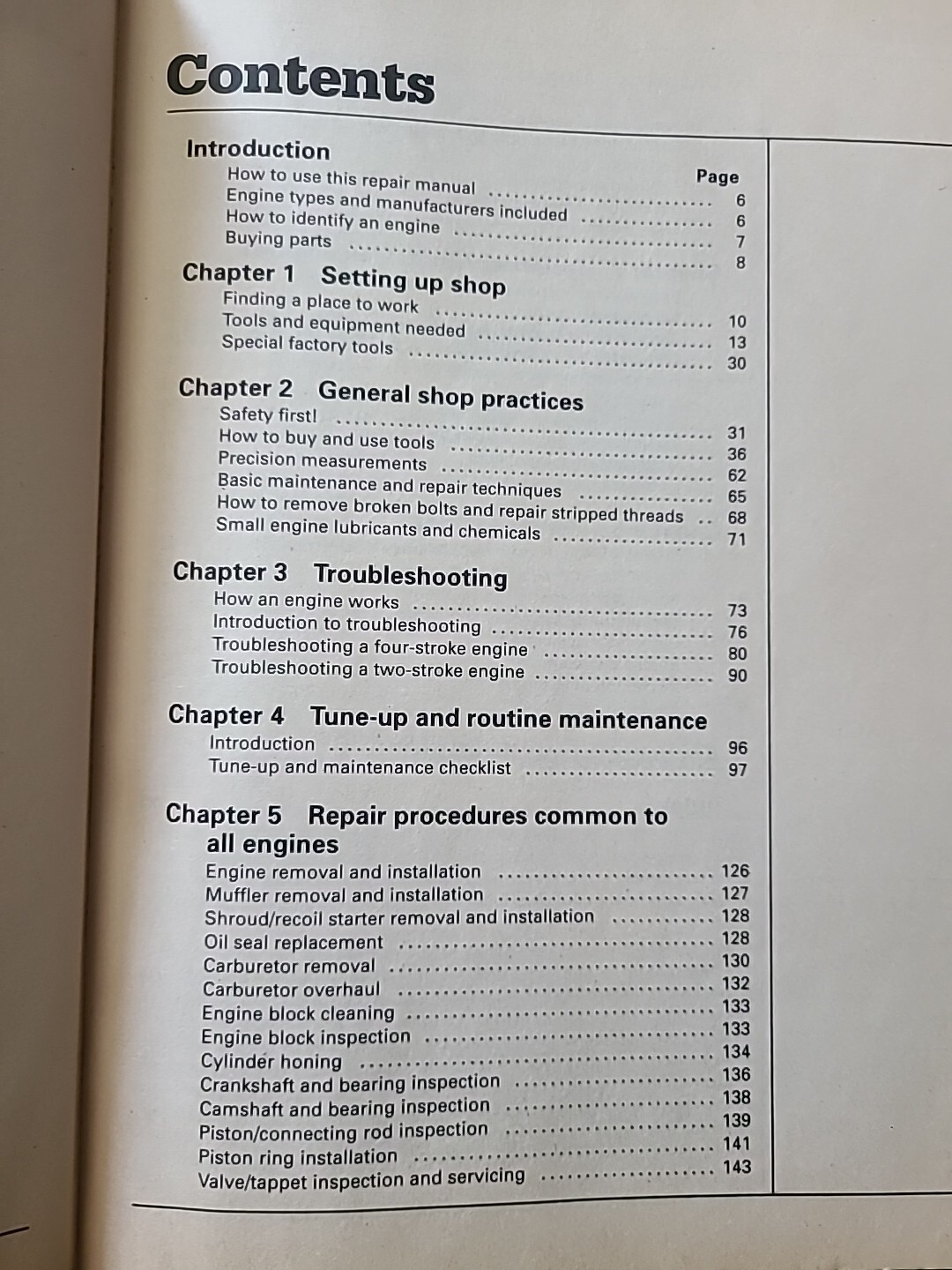 Haynes Techbook Small Engine Repair Book 10340 Manual up to 5 HP Motors ...