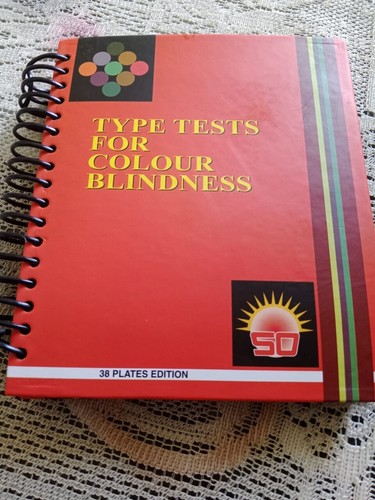 NEW Ishihara Test Book 38 Plates Color Deficiency Blindness Testing ...
