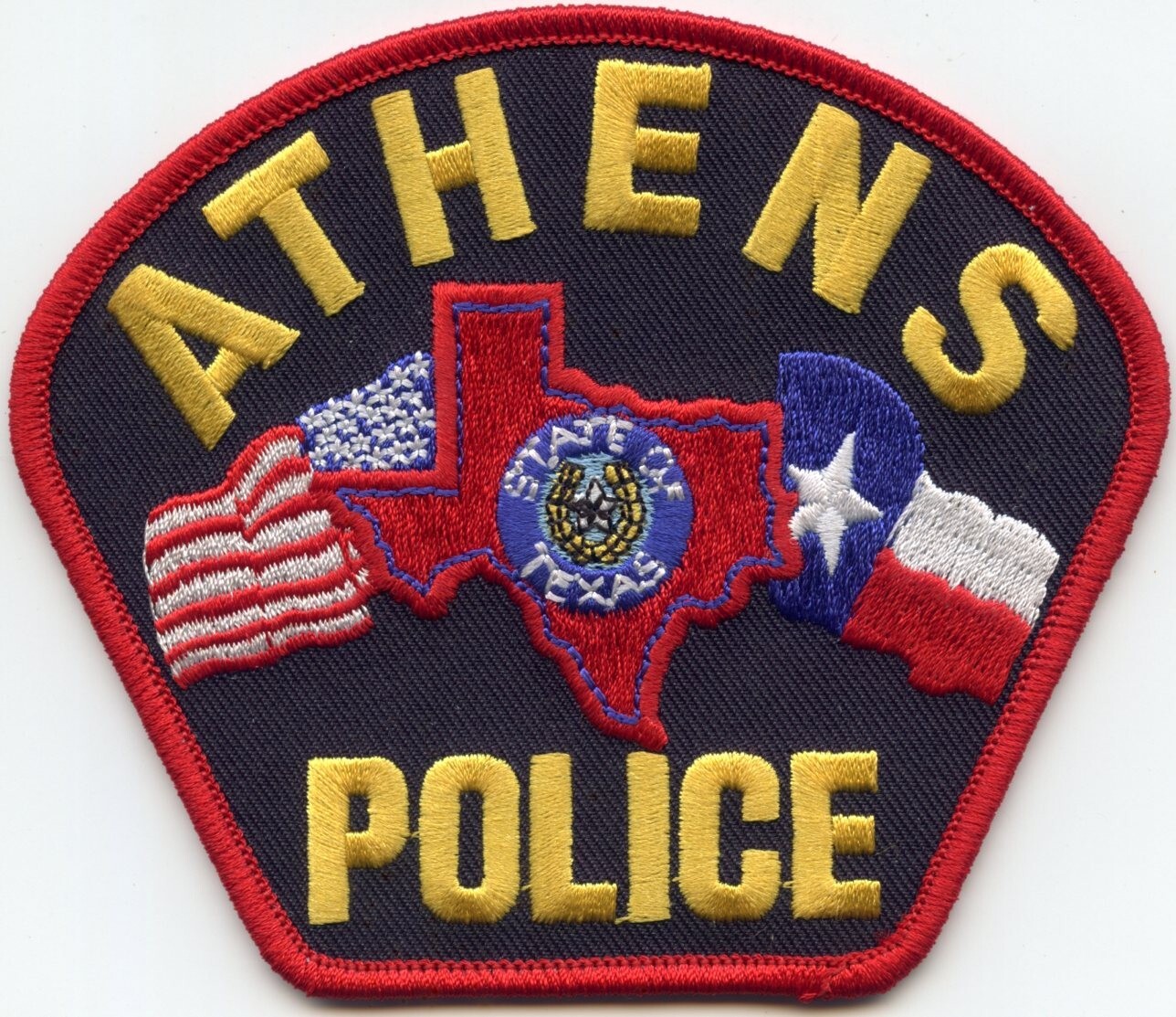 ATHENS TEXAS State Flag POLICE PATCH | eBay