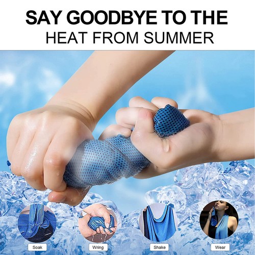 3 Pack Ice Cold Instant Cooling Towel Running Jogging Gym Chilly Pad ...