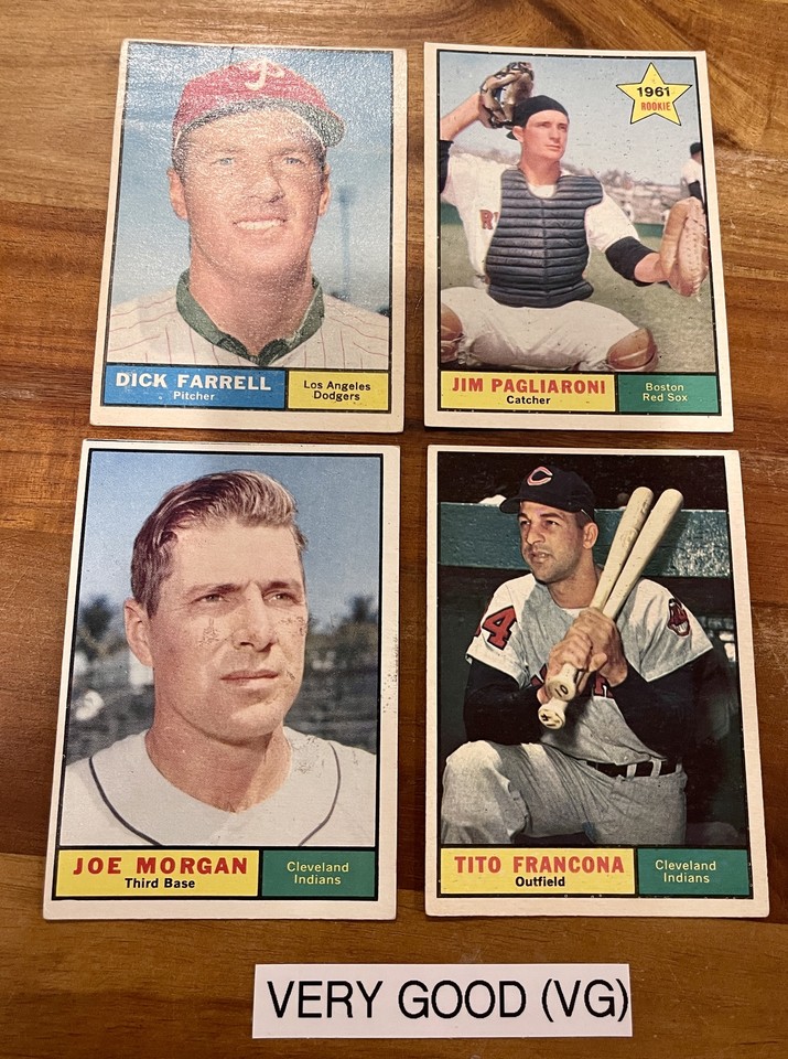1961 Topps Baseball Cards 351-660 (P-NM) - You Pick - Complete Your Set ...