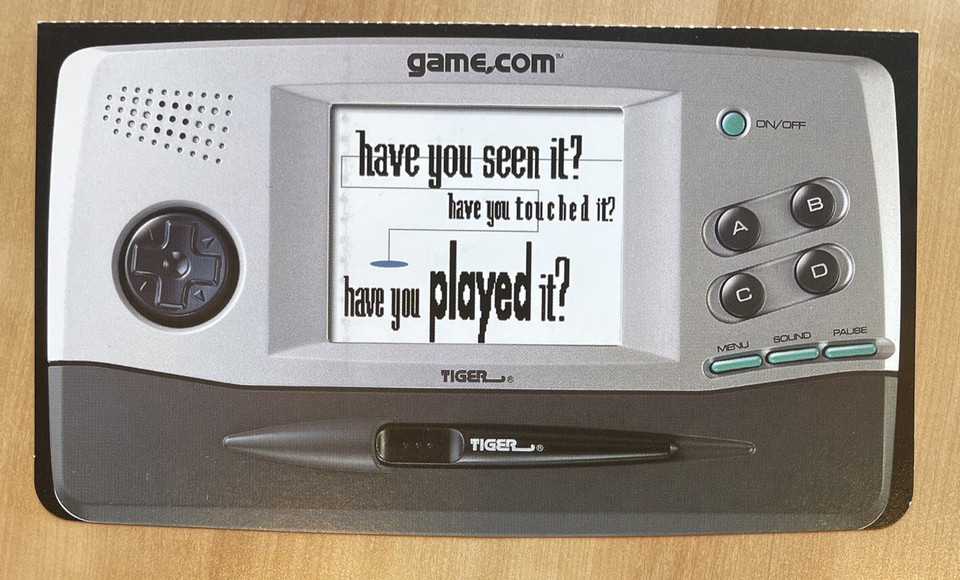 1997 Game.Com Print Ad Art PROMO Card Duke Nukem Mortal Kombat Tiger ...