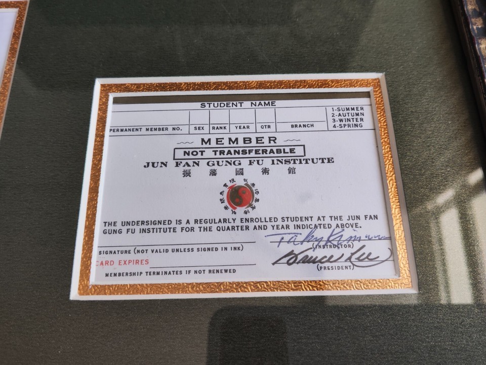 🔥🔥BRUCE LEE autographed signed Jun Fan Institute member card PSA/DNA LOA 🔥🔥 | eBay