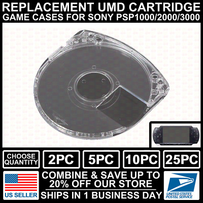 2-25 New Case For Sony PSP 1000/2000/3000 Replacement Transparent UMD ...