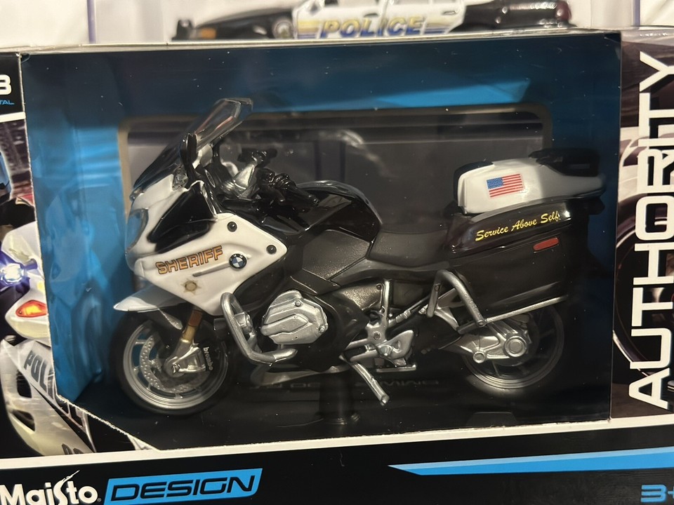 MAISTO 1:18 CUSTOM RIVERSIDE COUNTY SHERIFF POLICE MOTORCYCLES BMW R ...