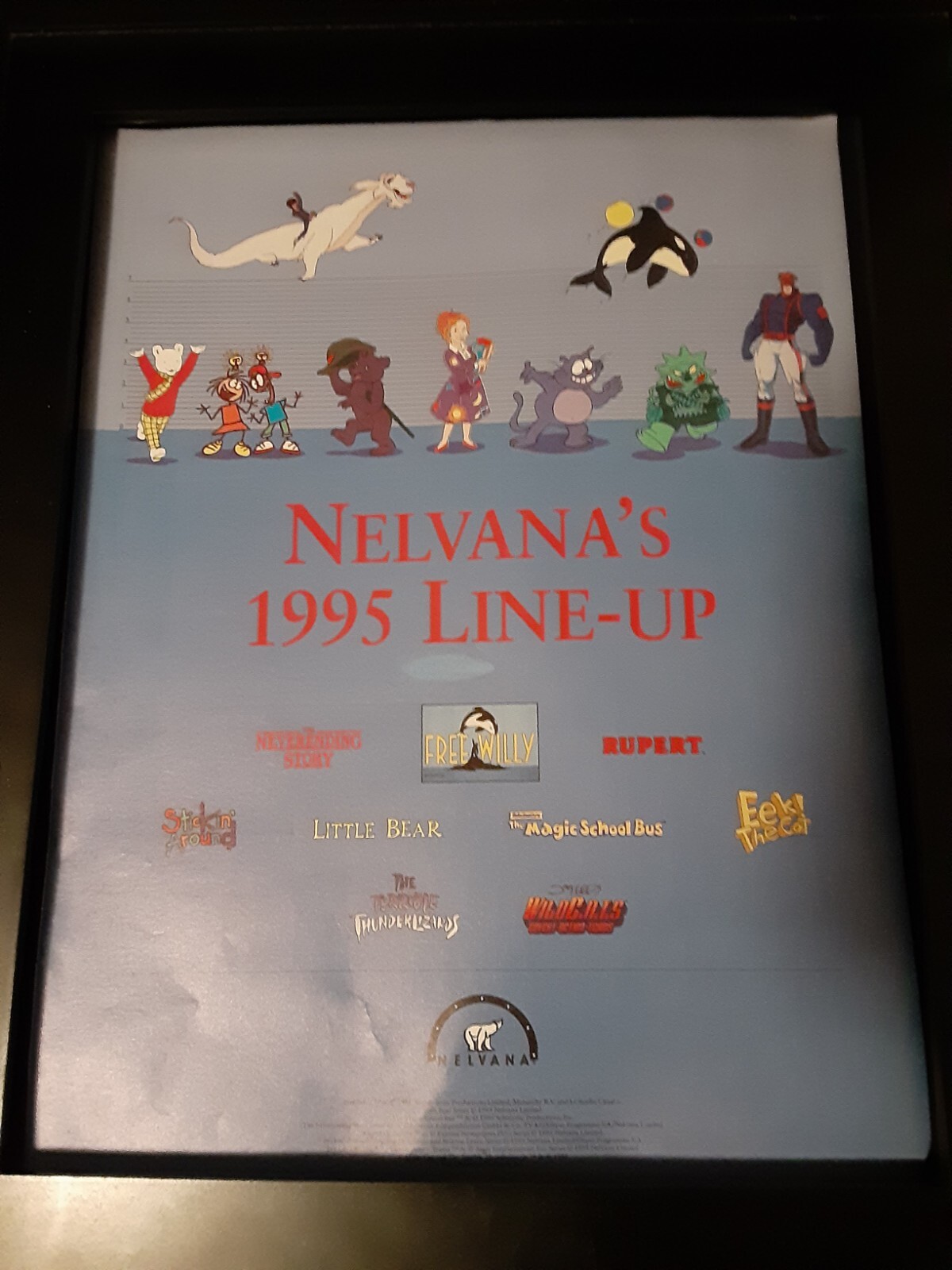 Nelvana Rare Original 1995 Promo Poster Ad Framed! | eBay