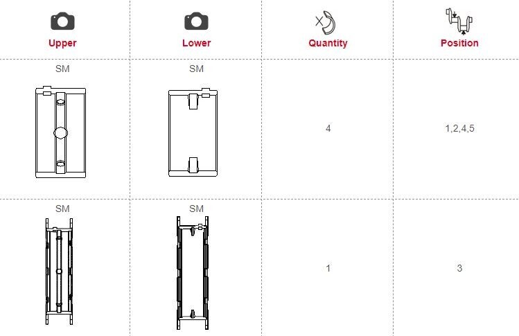 Main bearings King for BMW N63B40 N63B44 S63B44 2009+ set STD | eBay