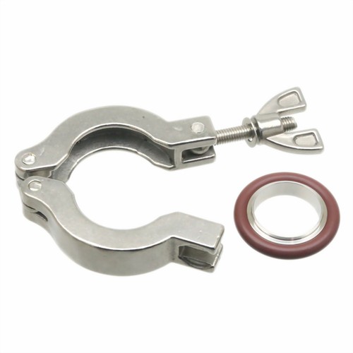 NW/KF-25 Vacuum Fitting Hinge Nut Clamp + Centering Ring + O-Ring SS304 ...