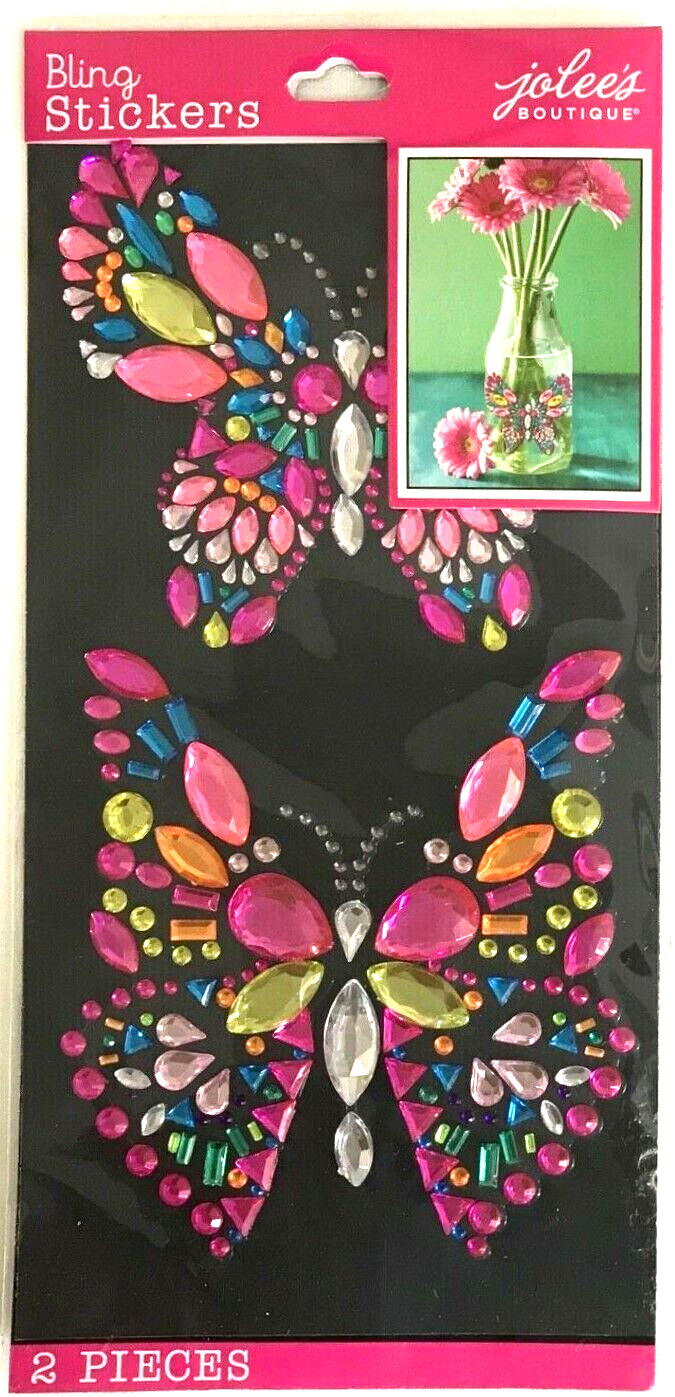 Butterfly Butterflies Rhinestones Bling Gems Jolee's Stickers Crafts | eBay