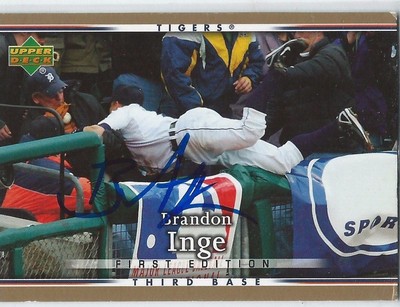 Brandon Inge Signed 2007 Upper Deck Card #85 | eBay
