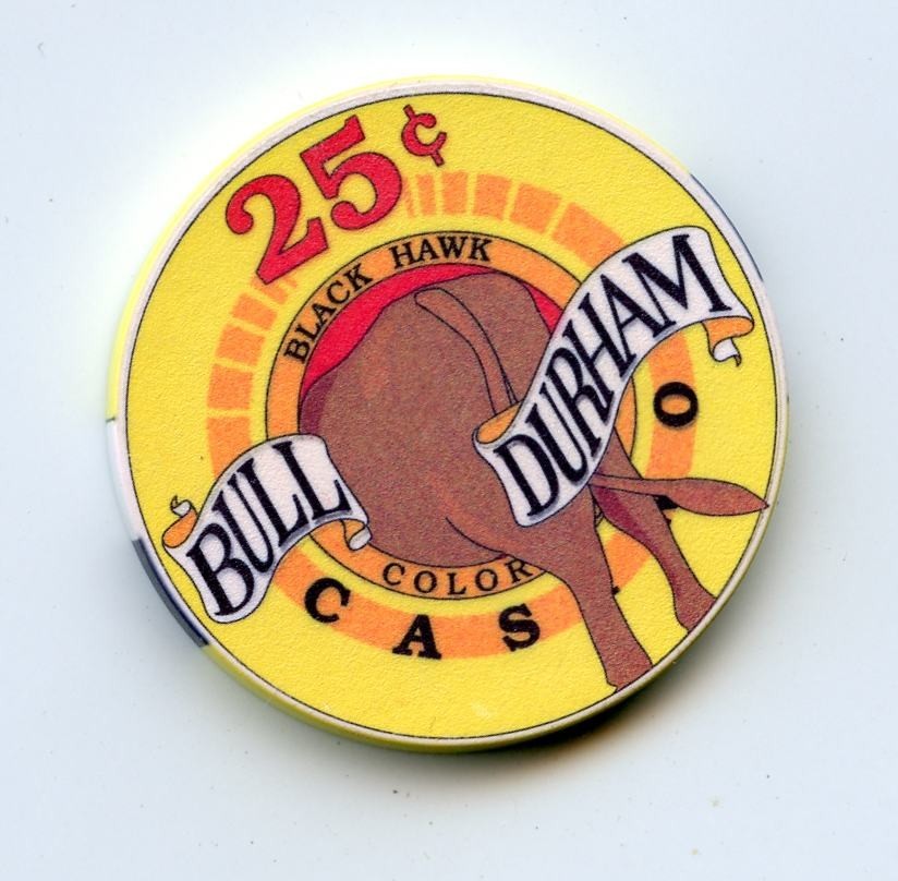 .25 Chip from the Bull Durham Casino Black Hawk Colorado No Horns on ...