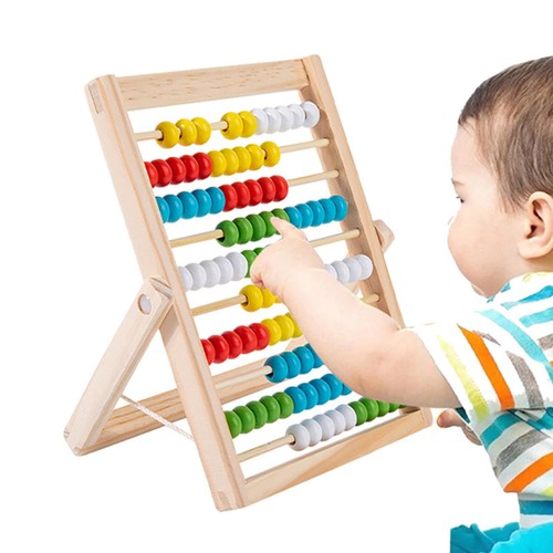 Wooden Abacus Toy Number Learning Kids Math Montessori Counting Frames ...