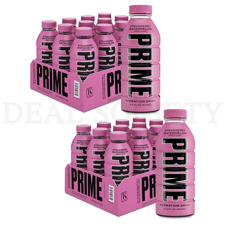 Prime Hydration Strawberry Watermelon Sports Drink 16.9oz Lot of 24 | eBay