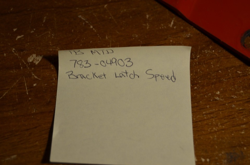 MTD 783-04903 Latch Speed Bracket red | eBay