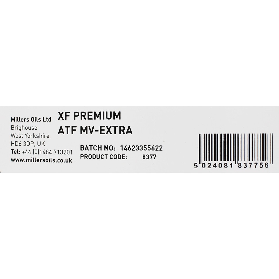 Millers Oils XF Premium ATF MV-EXTRA Automatic Transmission Fluid - 5 ...