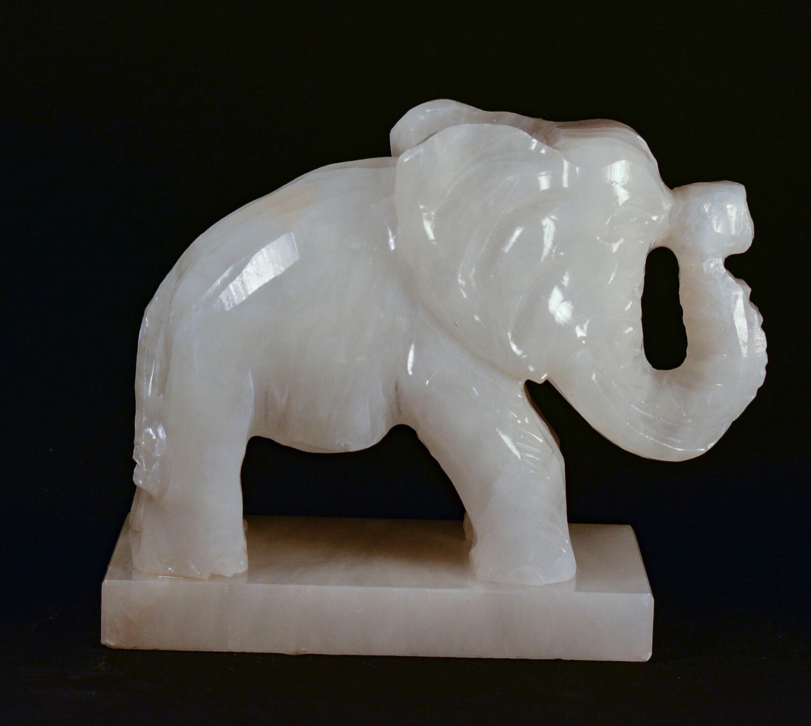 Large Chinese Carved Stone Elephant Figurine - 8 x 9 Inches - 🐘 | eBay