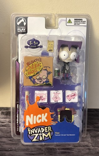 2005 “GAZ” INVADER ZIM Action Figure Palisades Nickelodeon New Sealed ...
