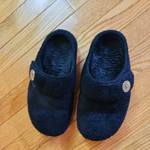 Vionic Sadie Women's Plush Adjustable Strap Orthotic Slippers Black ...