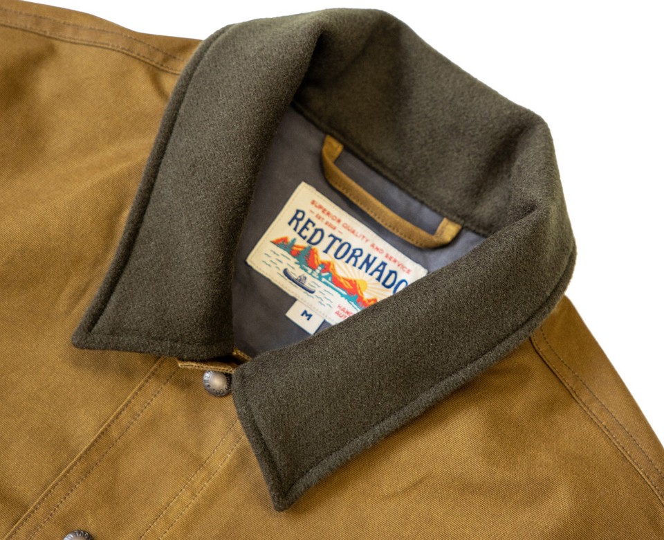 Heavyweight Canvas Jacket Men's Vintage Casual Coat Work Coat Pockets ...