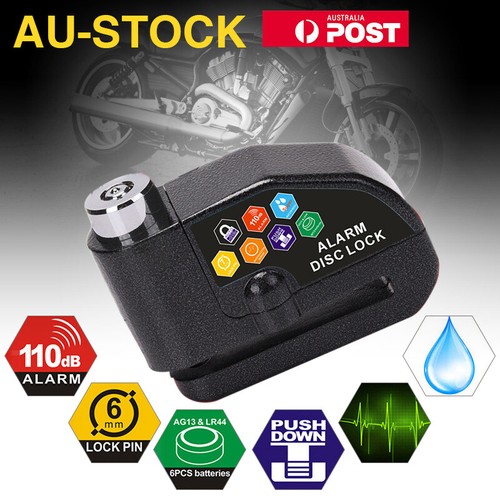 110db Alarm Brake Disk Lock Motorcycle Bike Security Road Wheel Bicycle ...