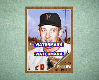 Dick Phillips San Francisco Giants 1962 Style Custom Baseball Art Card ...