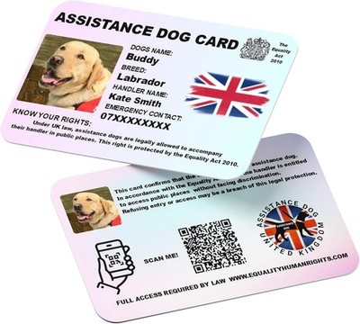 Assistance Dog Card - Service Dog - with Lanyard and Cardholder | eBay UK