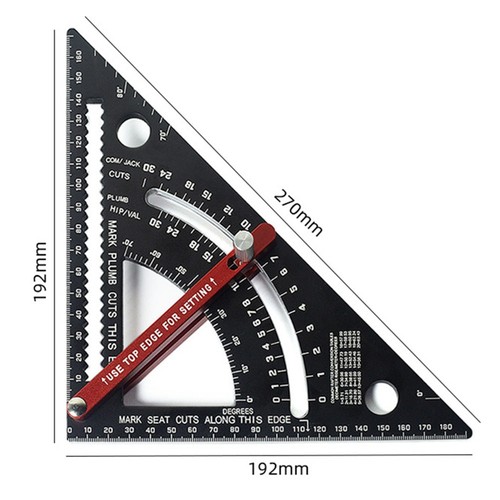 Aluminum Alloy 7 Inch Triangle Ruler for Precise Cuts and Angles in ...