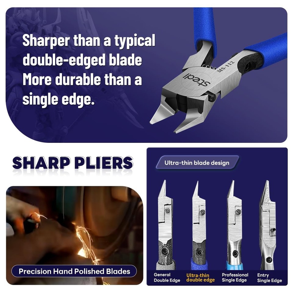 stedi Ultra-thin double-edged tool for plastic models, with a sharp ...