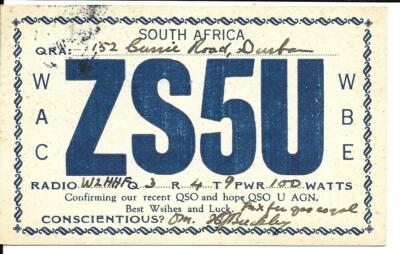 QSL 1939 South Africa stamp radio card | eBay