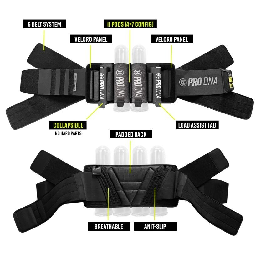 Infamous Paintball Pro DNA Reflex Sport 4+7 Padded Pod Pack Harness ...