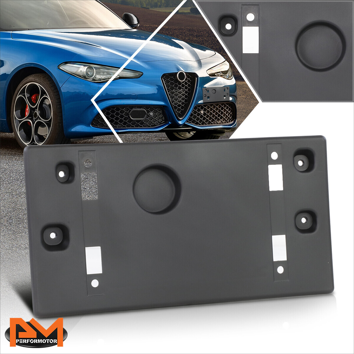 For 17-22 Alfa Romeo Giulia Front Bumper Tow Hook License Plate ...