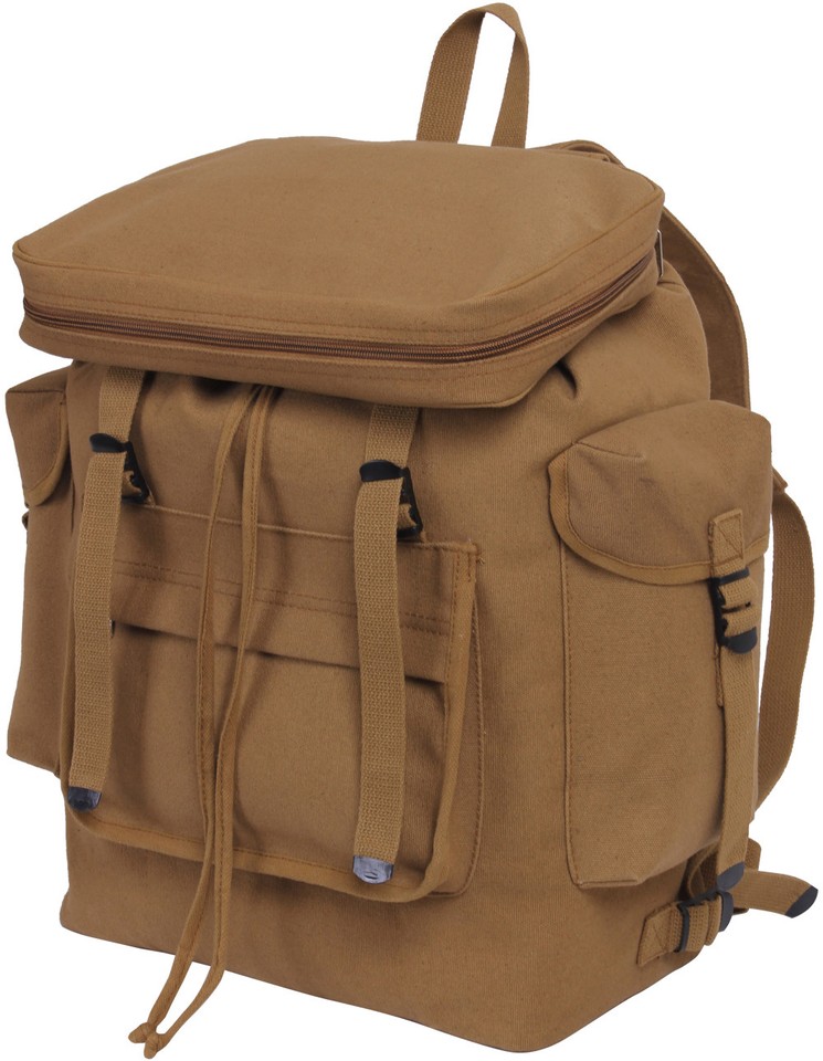 European Rucksack Canvas Backpack German Type Knapsack Army Military ...