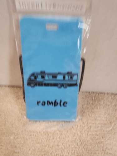 Inventive Travelware " ramble " Light Blue Luggage Tag W/ Motorhome On ...