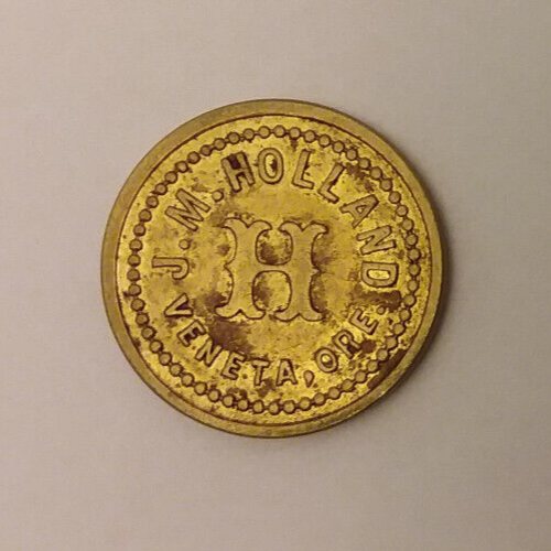 J.M. Holland Veneta, OR 5 Cent In Trade Token 21mm | eBay