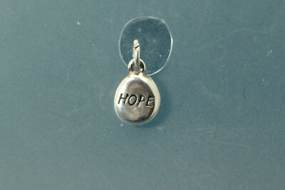Unmarked 925 Sterling Silver "HOPE" Pebble Style Charm 2 Grams (PEN4040 ...