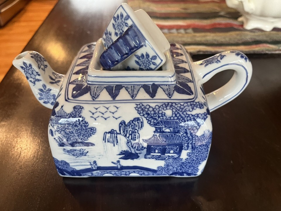 Square Pottery Teapot With Lid | eBay
