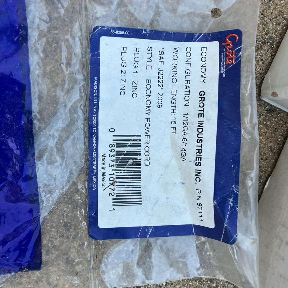 NEW! Grote 87111 15' With 12" Lead Ultralink Power Cord (Coiled) | eBay