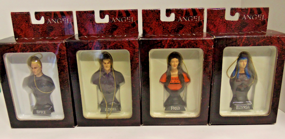Buffy The Vampire Slayer ANGEL Set of 4 Collectible Ornaments Fred ...