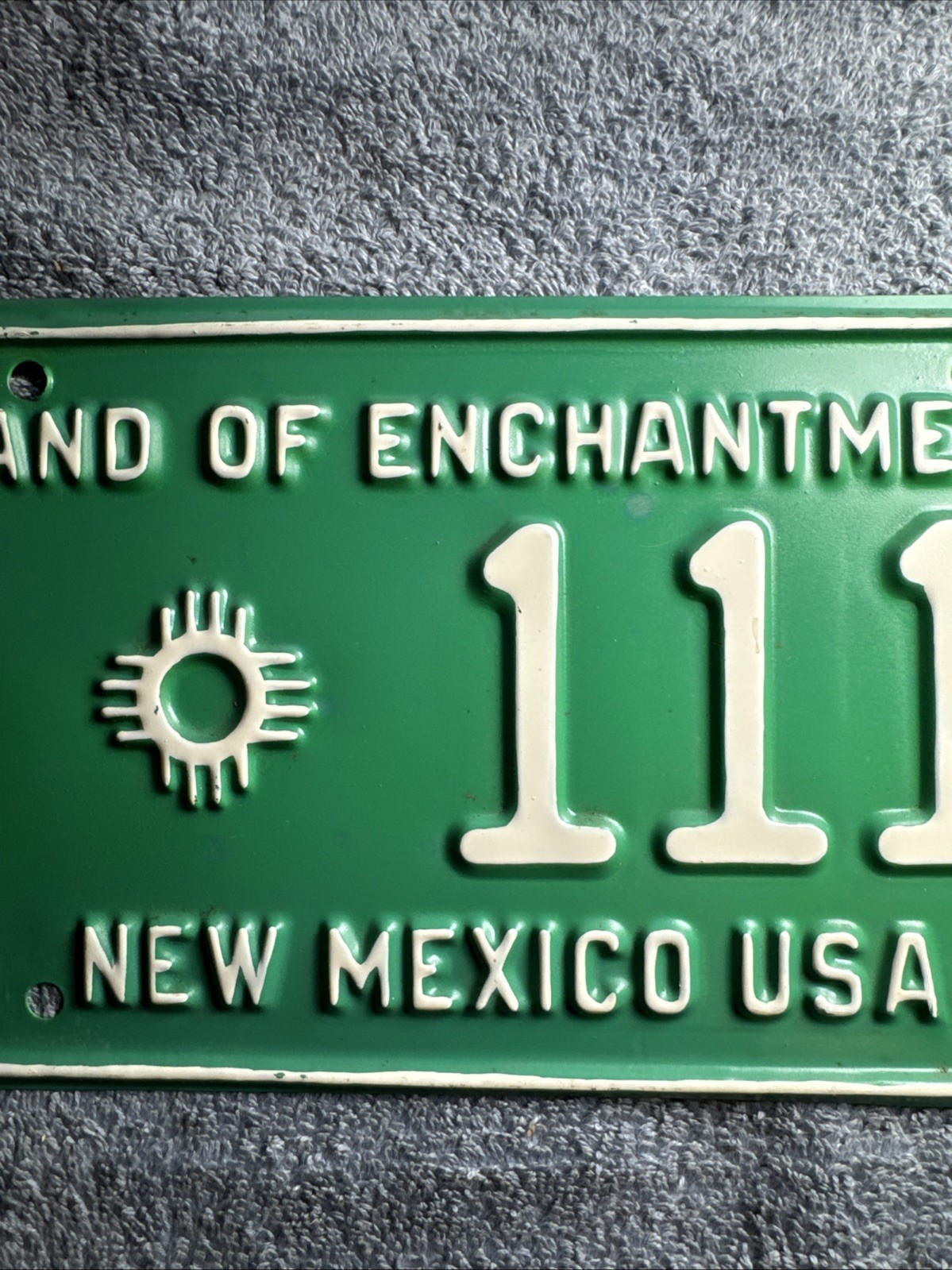 1971 New Mexico Land Of Enchantment License Plate 1-1111 Repainted | eBay