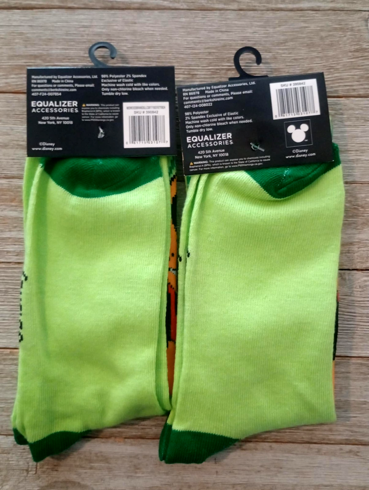 Disney Pluto Socks Cartoon Adult Crew 2 Pair Unisex Size 9-13 | eBay
