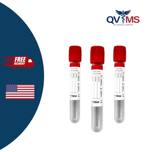 Blood Collection Tube Serum Clot Activator 10mL Red Top (100pcs) | eBay