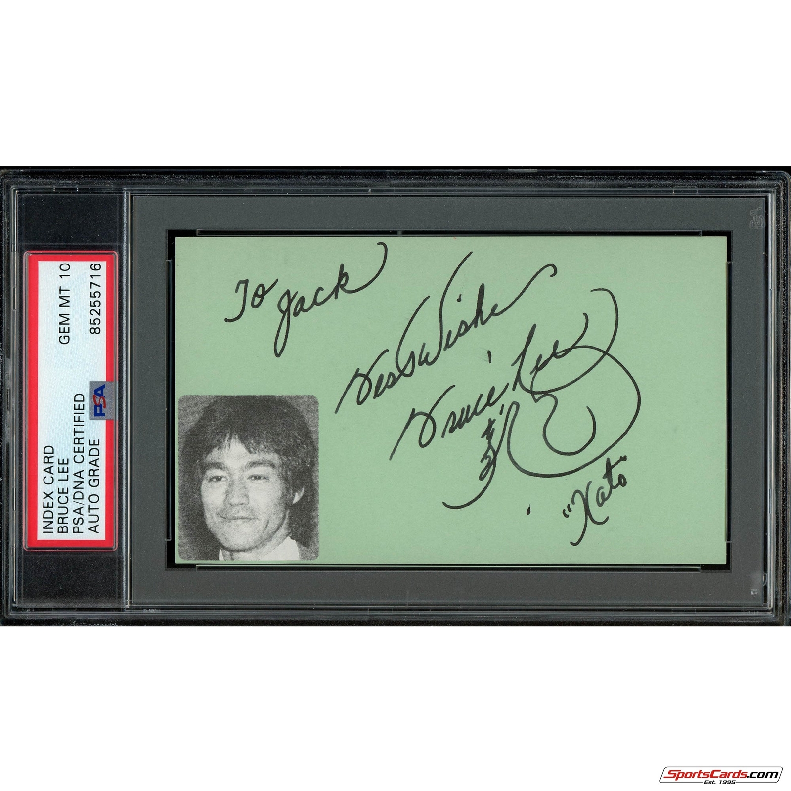 Exceptional Bruce Lee Signed Auto 3x5 Card PSA/DNA Gem Mint 10 | eBay