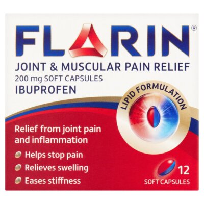 2 x 12 - Flarin Joint & Muscular Pain Relief - 200mg - Soft Capsules ...