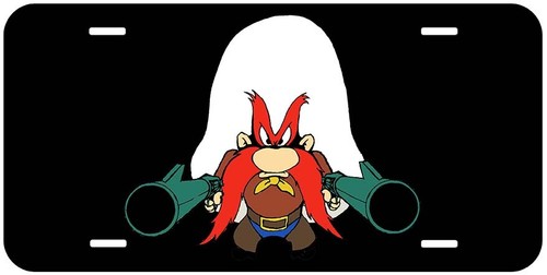 Yosemite Sam Black Aluminum Car License Plate | eBay