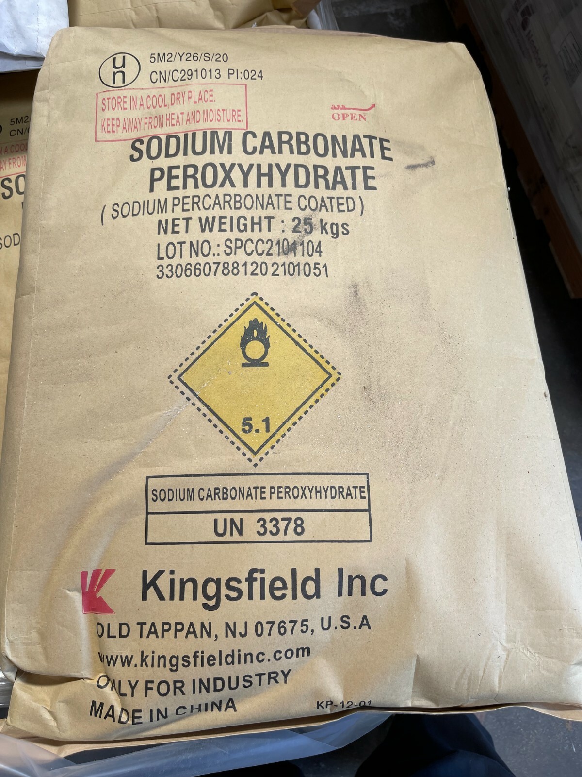 Sodium Percarbonate 55 lb Bag Coated. ( Kingsfield Inc.) | eBay