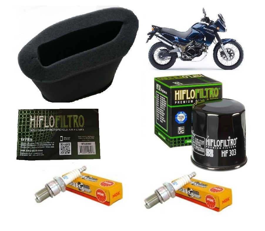 Kit Entretien Filtre à Air/à Huile Bougies Kawasaki KLE 500 1991-2002 / ...