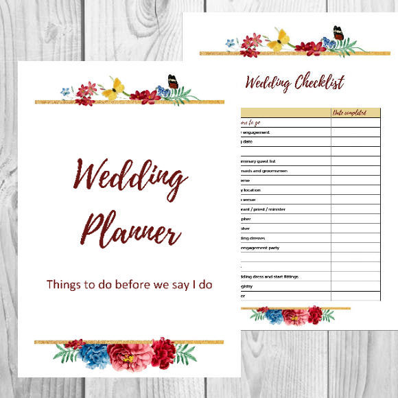 Wedding Ceremony Checklist Planner Printable