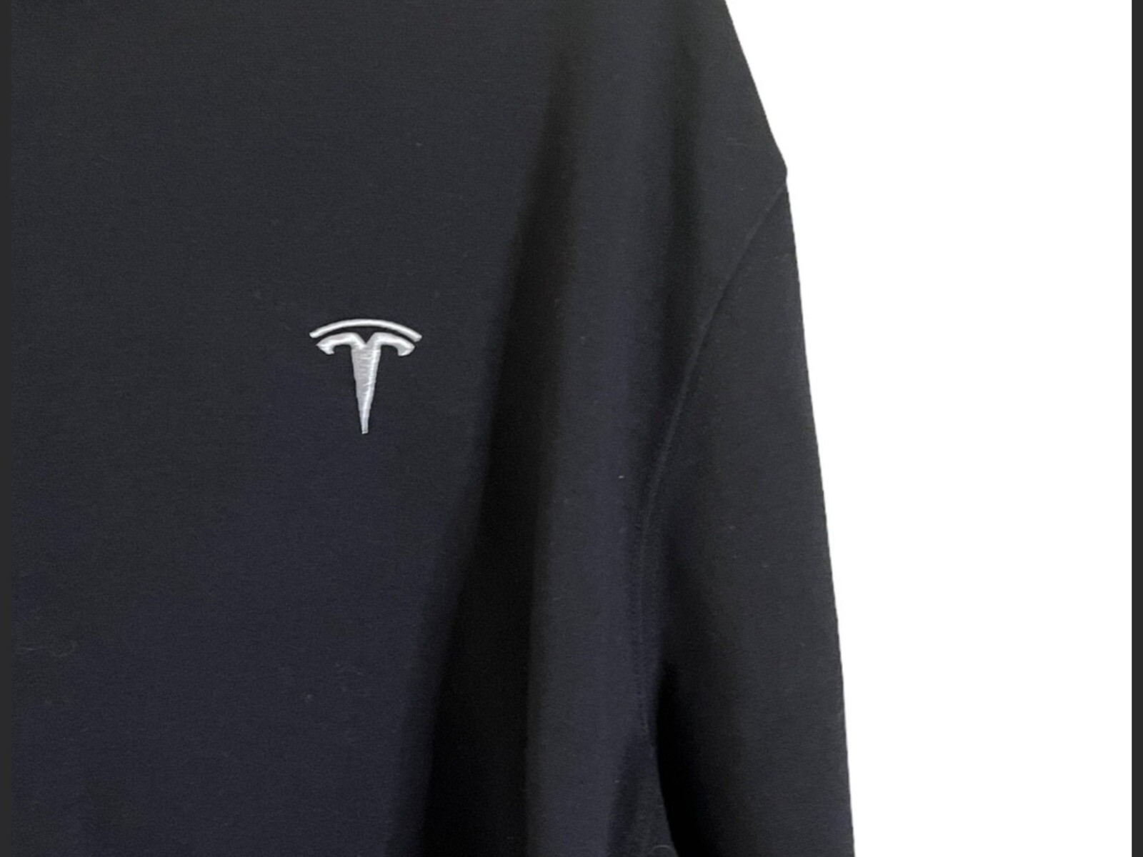 Tesla Sweatshirt 3X Unisex Black Cotton Poly Spandex Crew Sewn Logo ...
